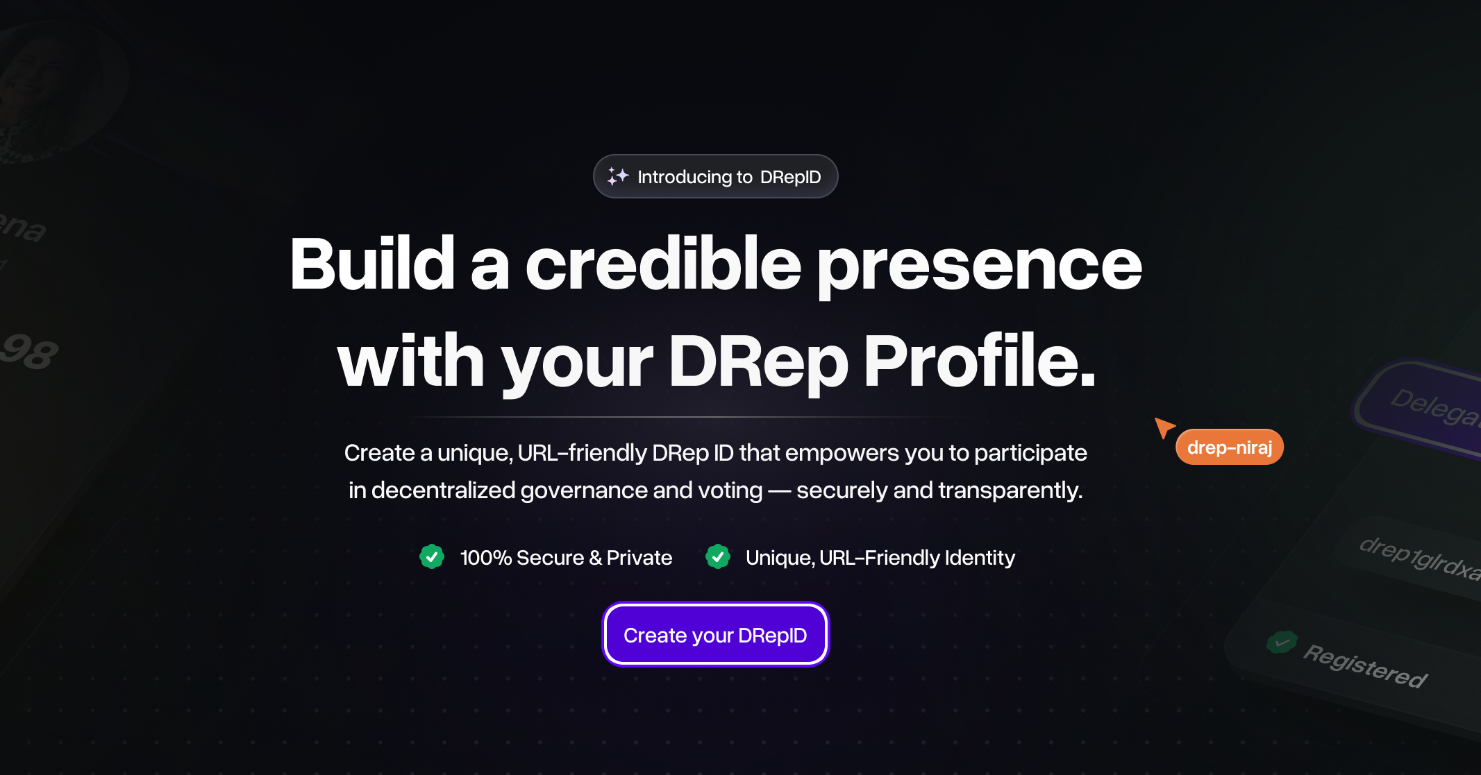 DRepID: Build a credible presence with your DRep Profile